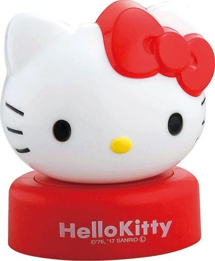やさしい明るい光で、ベッド脇のミニライトとして便利 本体サイズ:10.7x9x12.2cm 頭部/ポリスチレン樹脂、台座/ABS樹脂 生産国:中国