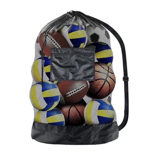 【たっぷり収納可能】76x100cmの大きめサイズで、サッカーボールやバスケットボール、バレーボールなど複数のボールを一度に収納できます。 【丈夫で長持ち】防水性と耐久性に優れたメッシュ素材を採用。屋外での使用や持ち運びにも安心です。 【肩...