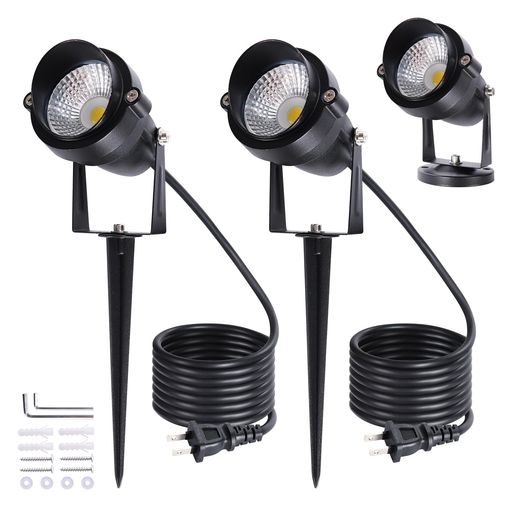 LED ガーデンライト 防水・省電力・長寿命・屋内外両用・ COB LEDチップ採用して、普通のLEDチップより明るく、安定しています。1280ルーメンで超明るく、均一な庭のスポットライト、長距離&amp;広い放射範囲、柔らか い地上で集中...