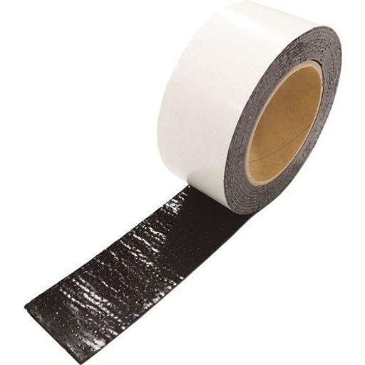 ●色:ブラック●幅(mm):50 ●長さ(m):5●厚さ(mm):2.0 ●粘着力:86.5N/25mm(1面)、87.5N/25mm(2面)●引張強度:146.25N/25mm ●基材:ポリエチレン●粘着剤:ブチルゴム系