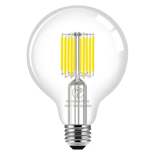 シャンデリア 💡【E26口金フィラメント電球】口金:E26||定格消費電力:10W(100W形相当)|定格電圧:100V50/60Hz|全光束(明るさ):1537lm|色温度:昼白色(4000K)|演色性:Ra95+|照射角...