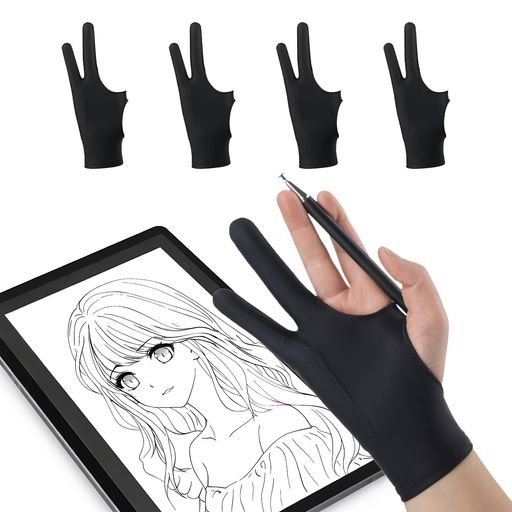 デジタル絵画、イラスト制作、写真編集、文書処理、プログラミング、ゲーム 🎨【製品仕様】本製品の防誤触グローブは2指専用タイプで、1箱にクラシックブラックの2組が含まれており、S/M/Lの3サイズをご用意しています。詳細なサイ...