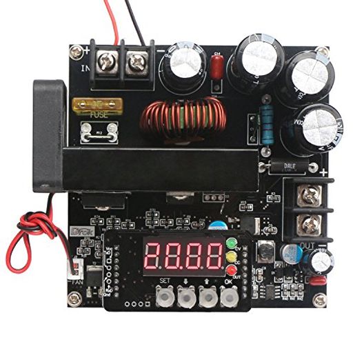 DC 8-60V〜10-120V 900W数値制御CCデジタル管ディスプレイ付きCV CV昇圧モジュール、最大電流は15A、熱を放散するファン付き。高度なマイクロプロセッサを採用し、出力電圧と電流を正確に、安定して安定して安定させることがで...