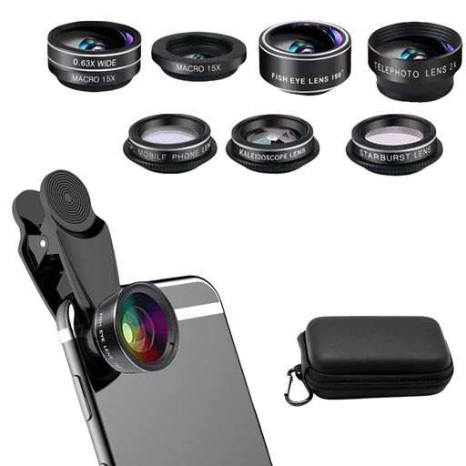 高品質スマホレンズ: 本体は耐久性に優れたアルミニウム素材を採用。レンズは光の反射を抑える設計となっており、日中のアウトドア撮影に適しています。クリップ式でスマートフォンカメラに設置可能。レンズと携帯電話カメラの位置を調整することで、スマー...