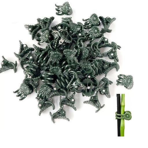 【商品情報】カラー:グリーン(緑) 材質:プラスチック サイズ:2*1cm 個数:100個 用途:洋蘭の花茎と支柱の固定つる植物の茎の誘引。蘭だけでなく、様々な匍匐性の花、つる性の野菜、トマトや豆のための完璧なサポートクリップとして使用する...