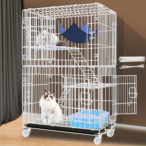インドア 【猫が安心自由に活動できる場所】この猫用ケージは、子猫が脱出した後ケガや交通事故などのトラブルを防ぎます。安全で快適な休息場所を作り、猫を怪我から守ることができます。広々としてフレキシブルなので、多頭飼いの方にも使いやすいと思いま...