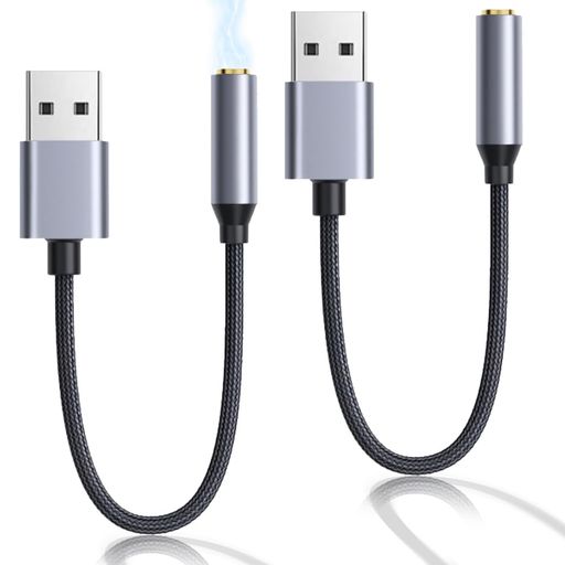 1.多機能互換性と応用シーン:セットは2個入り。このステレオアダプタは故障したサウンドカードとオーディオポートを修復するために設計され、3.5mmTRRSステレオイヤホンとマイクの一体化ジャックに適している。PS5/PS4、PC、ノートブッ...