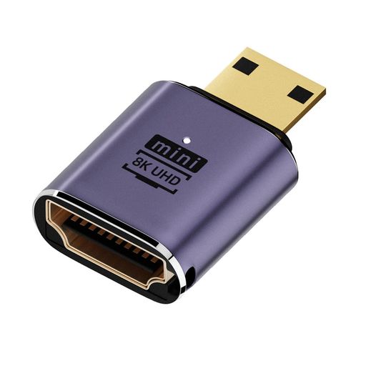 CY8KケーブルミニHDMIオス-HDMI2.1メスUHD延長ゴールドコンバーターアダプター8K60hzHDTV対応 HDMIアングルタイプポート周りにスペースが限られている場合でも、メスポートに接続できます。 現在のHDMI2.1仕様をす...