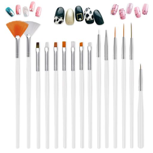 プロ向けネイルブラシ15本セット:ネイルブラシセットは、初心者からプロフェッショナルまで、すべてのネイルアート愛好者に対応する15本セットです。様々な形状とサイズのジェルネイル筆が揃っており、細かいラインから大胆なデザインまで対応できます ...