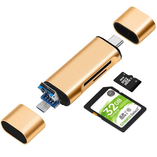 ✅【3-in-1カードリーダー】Type-cとMicroUSBとUSB2.0の3種類の端子を組み合わせで、一台三役。ほとんどすべての変換と接続の要件が満たされています、そしてスマートフォンがいつでもUディスクに接続できるようにします。USB...