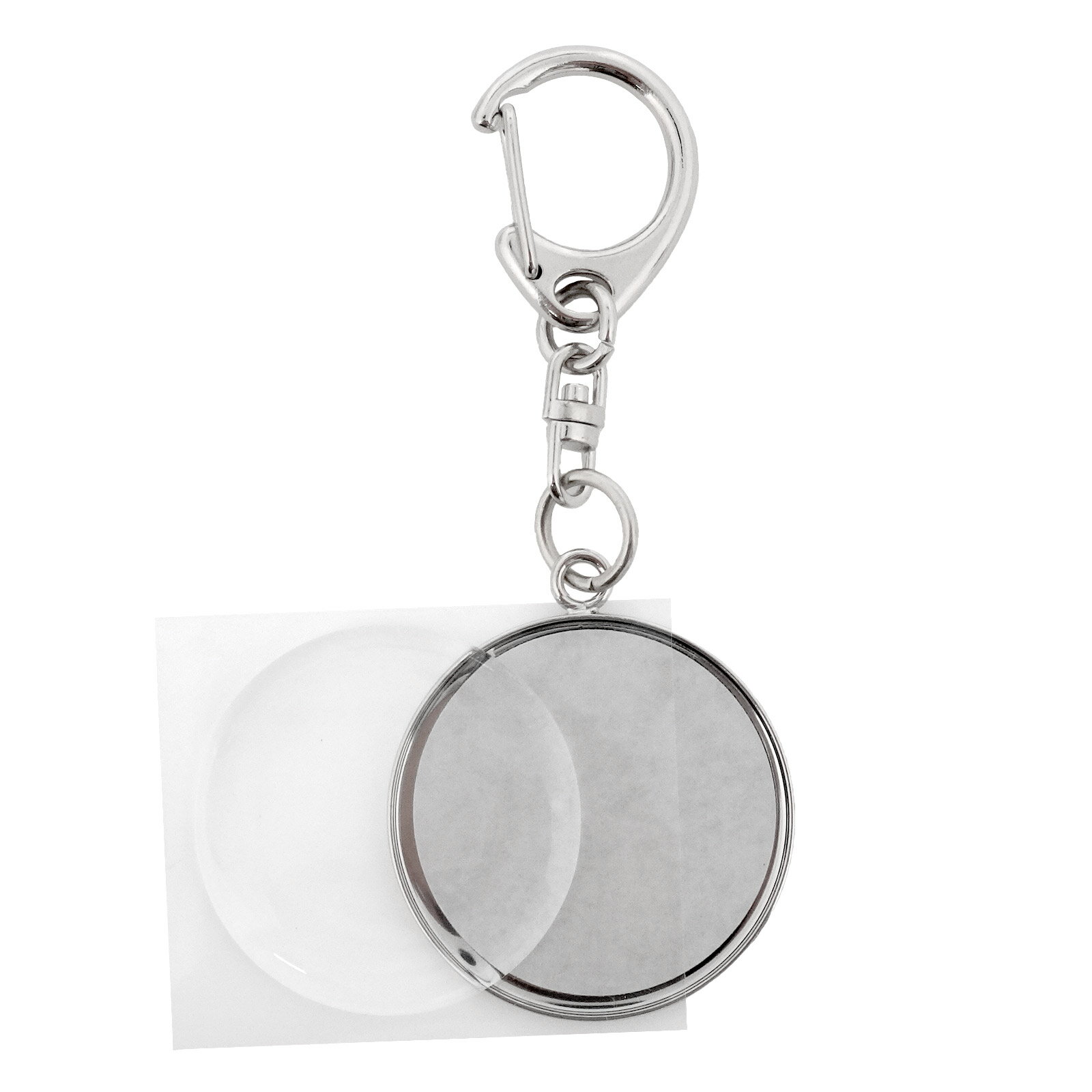 ドームプレート メタル片面 丸型φ31mm DK31 （10個セット） 透明なドーム状の特殊樹脂でできたシールを写真、印刷物などに直接貼ることで ぷっくりとした透明感のあるオリジナルグッズを作るパーツキット。 &nbsp; 作り方はとても簡...