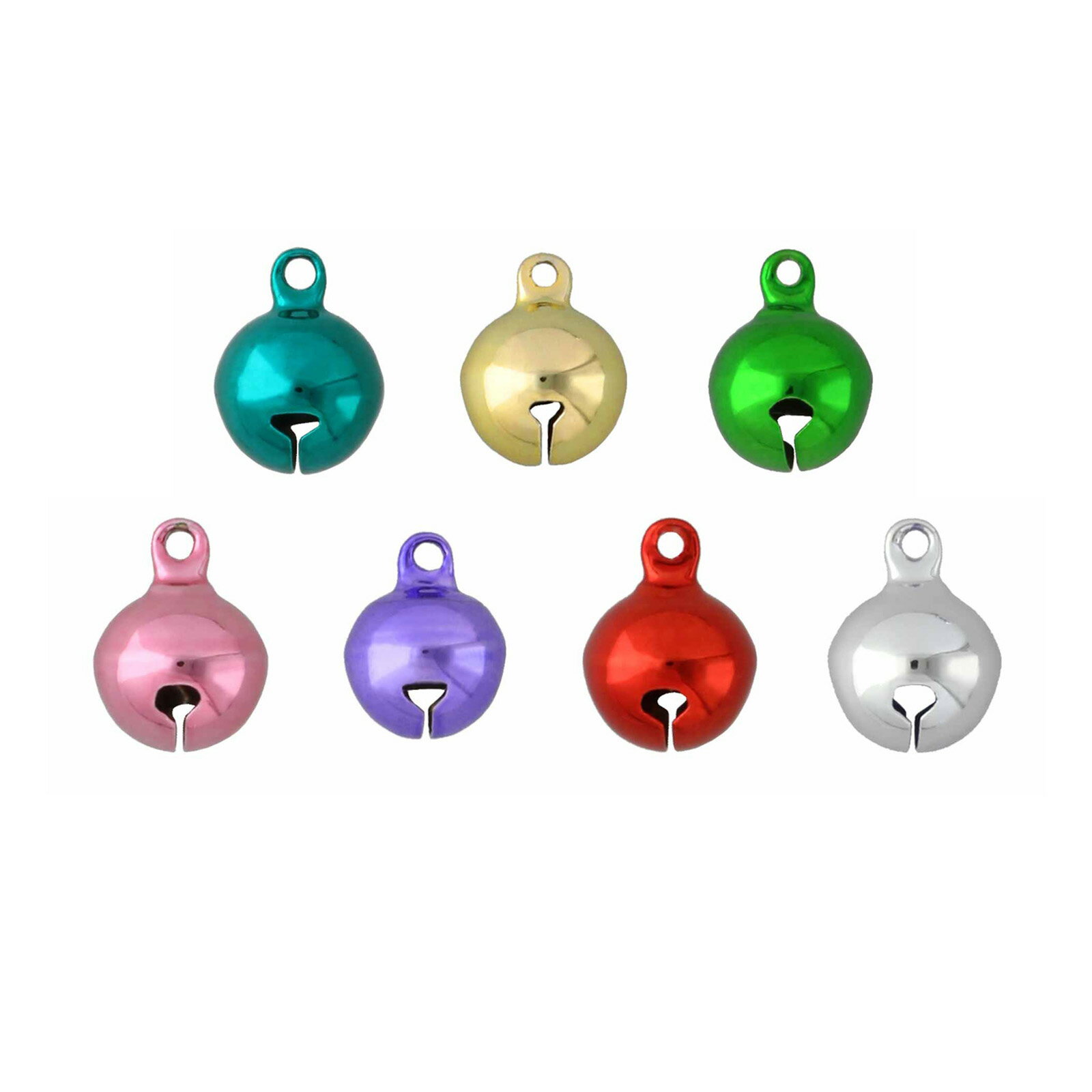 鈴といえばこれ。定番アイテムの宝来鈴。 “宝来＝宝が来る” 金運を呼ぶ縁起物でもある鈴です。 キーホルダー、根付、ビーズや手芸小物にぴったりの2.5分サイズ。 キラキラと輝く発色の良さが特徴の真空カラー鈴です。 各種根付紐パーツにも取付可能...