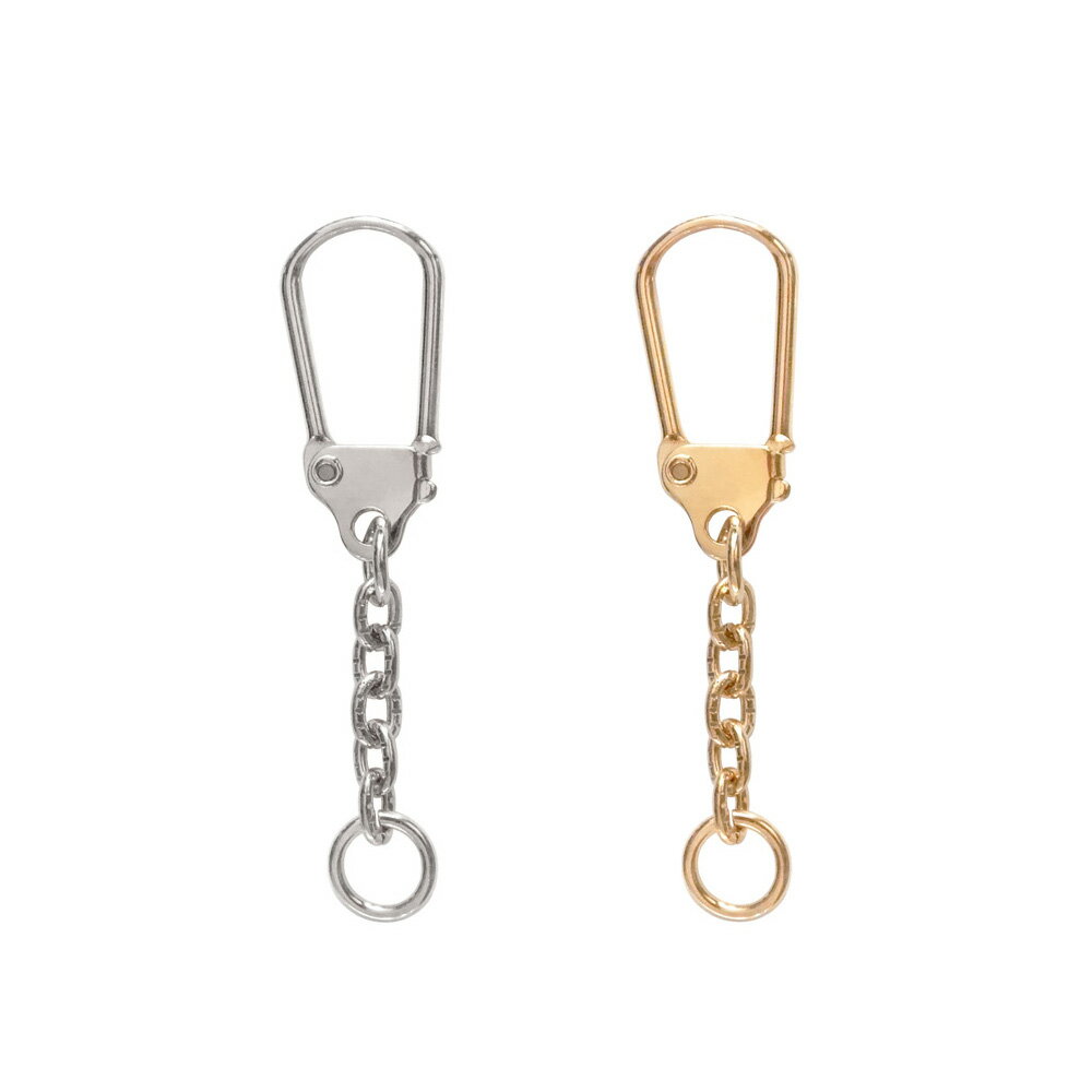 バテイ（馬のひづめ）のような形をしたキーリングにチェーンが付いた定番キーホルダーパーツ。 小さなマスコットなどにおすすめ。 ※開閉部分が硬い仕様となっております。 開く際に力が必要な場合がありますのでご了承ください。 &nbsp; 材質 キ...