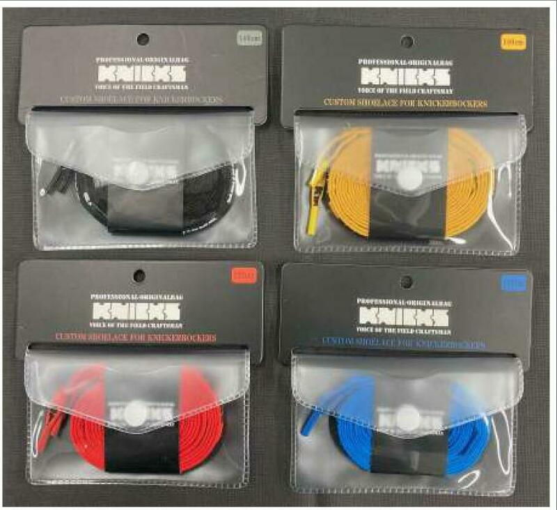 商品情報■　商品説明大人気の腰道具メーカーKNICKS(ニックス)ブランド安全靴用靴替え紐です。 とってもおしゃれ。 KNICKSロゴが摩耗で剥がれないように、1本1本編み込んで作成。 BA-AZ（AZ-58801）ミッドソールの色に合わせ...