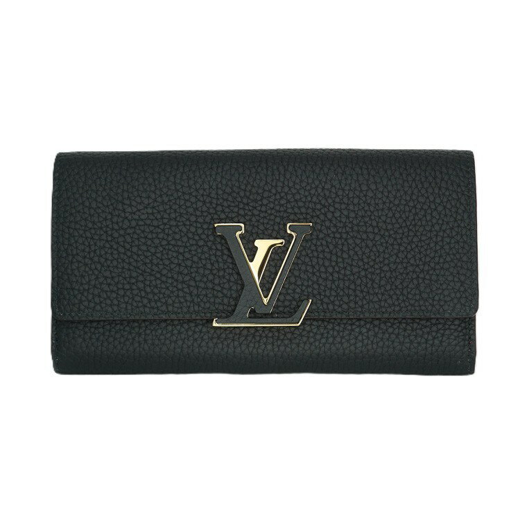 ブランドルイヴィトン LOUIS VUITTON 　 商品名ポルトフォイユ・カプシーヌ二つ折り 長財布 型番M61248 シリアルICチップ 素材トリヨンレザー 色ノワールブラック 商品仕様・札入れ×3・小銭入れ×1・カードポケット×12　...