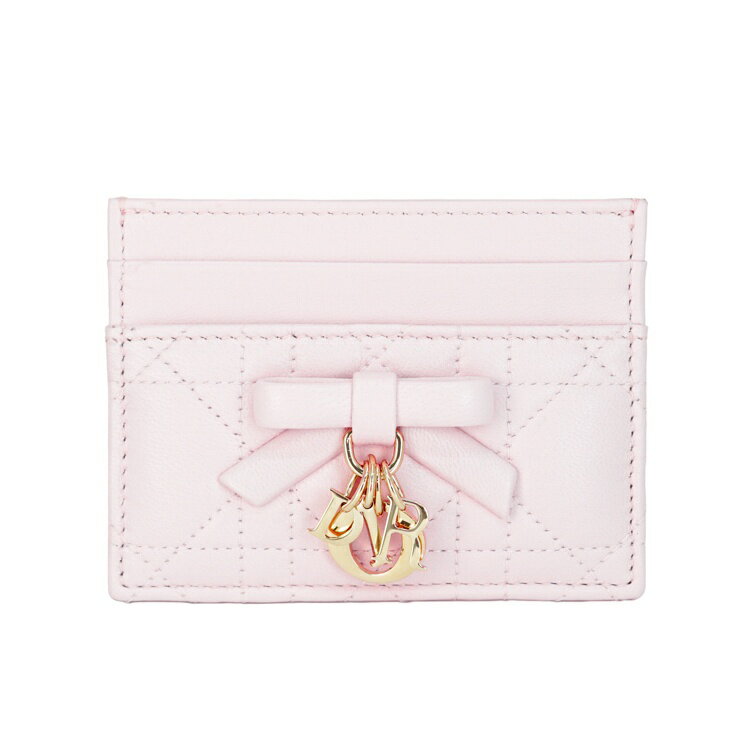 ブランドクリスチャン・ディオール　Christian Dior　 商品名カナージュ カードホルダー 型番S2604OUQA_M19N 素材ラムスキン 色エクスヘイルピンク ゴールド金具 サイズ・縦×横：8×10.5cm ※メジャー採寸の為、...