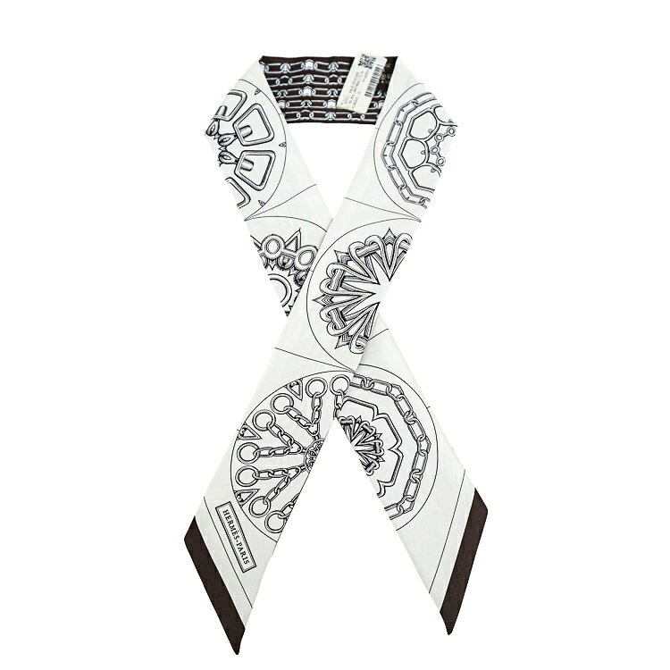 ブランド HERMES エルメス 商品名 Twilly ツイリー リボンスカーフEffet Kaleidoscopeカレイドスコープ エフェクト 品番 H063800S 素材 シルク100％ 色 ブラン / アントラシト / マロン サイズ...