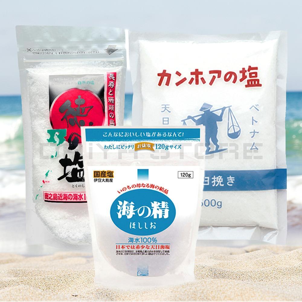 三大人気天日塩セットです。 【セット内訳】 カンホアの塩 石臼挽き 500g×1個 海の精 ほししお（青）120g ×1個 あまぎ食品 徳の塩 150g ×1個 ●カンホアの塩 石臼挽き 500g ベトナム・カンホア産海水100％ 天日の力...
