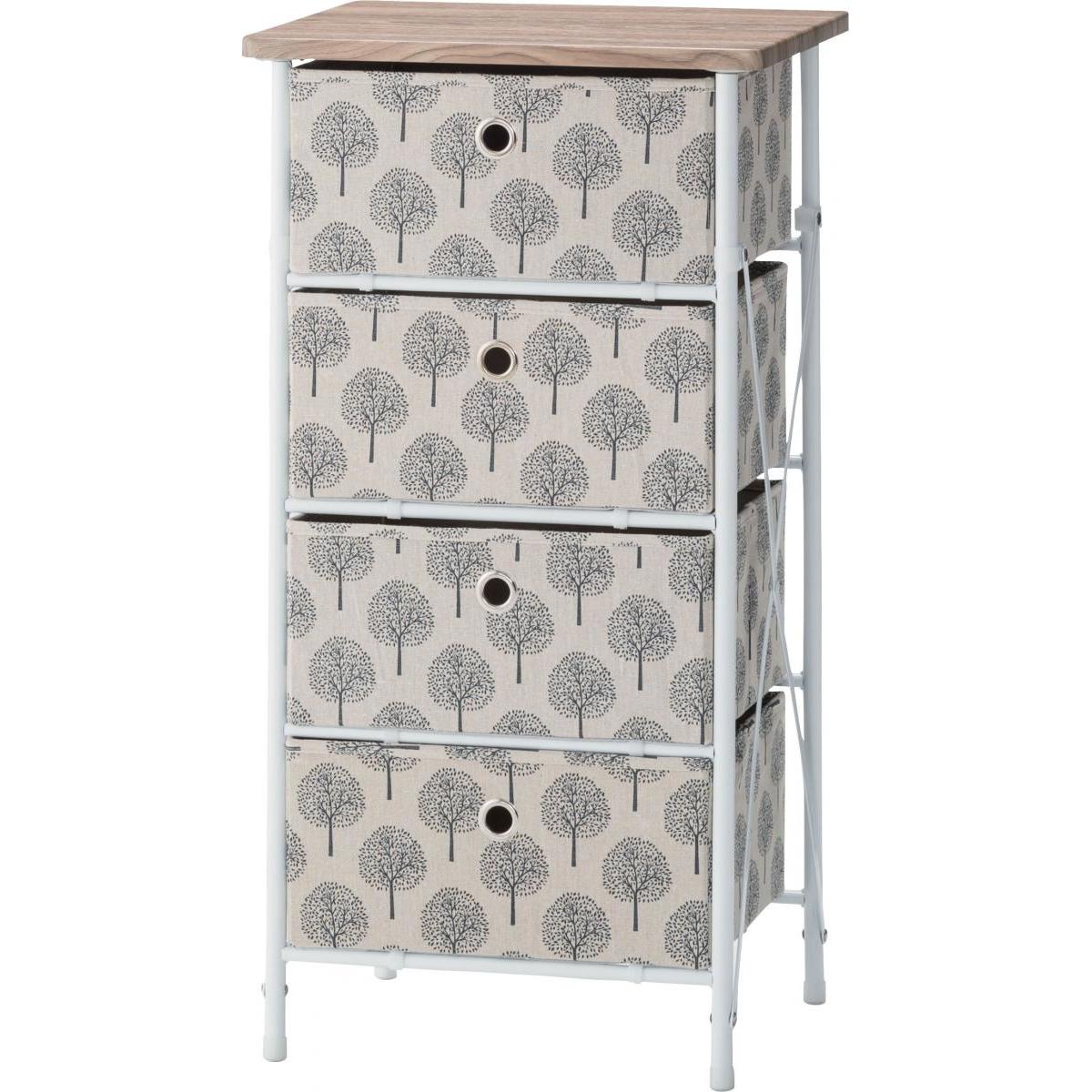 《製品仕様》●サイズ(cm)約:W40×D30×H76●スペック:スチール(粉体塗装) 合成樹脂化粧パーティクルボード ポリエステル●組立:組立式●付属工具:なし●静的耐荷重:5kg/天板●注意事項:●商品重量（kg）約:4●個口数:1●原...