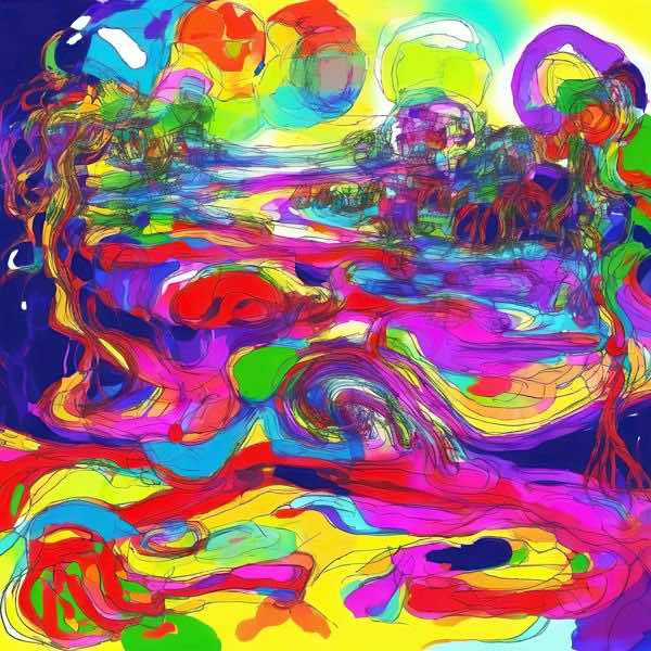 最初の商品画像がポスターの全体図です．2 番めの商品画像として中央部分の拡大図をのせています． 【GPT5/4o による解説】 (正確でない場合がありますので，ご注意ください.) この絵は，鮮やかな色彩と流れるような線が特徴的で，印象派やポ...