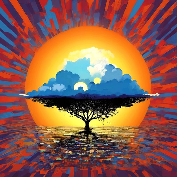 最初の商品画像がポスターの全体図です．2 番めの商品画像として中央部分の拡大図をのせています． 【GPT5/4o による解説】 (正確でない場合がありますので，ご注意ください.) この絵は，鮮やかな色彩と大胆な構図が特徴的で，印象派やポスト...