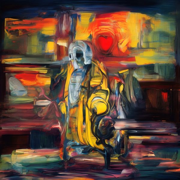 最初の商品画像がポスターの全体図です．2 番めの商品画像として中央部分の拡大図をのせています． 【GPT5/4o による解説】 (正確でない場合がありますので，ご注意ください.) この絵は，印象派や表現主義の影響を受けた抽象的な作品です． ...