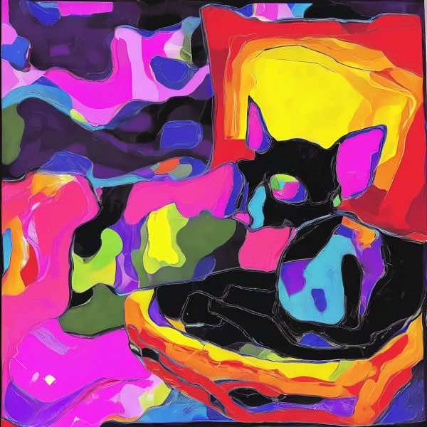 最初の商品画像がポスターの全体図です．2 番めの商品画像として中央部分の拡大図をのせています． 【GPT5/4o による解説】 (正確でない場合がありますので，ご注意ください.) この絵は，鮮やかな色彩と大胆な形状が特徴的で，ポスト印象派や...