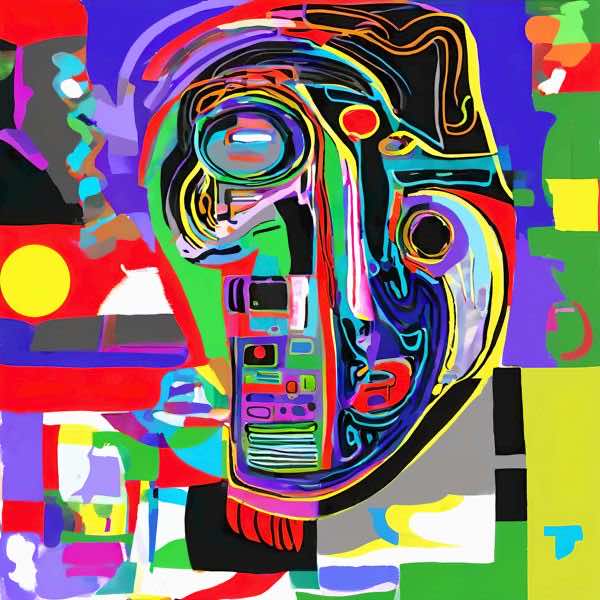 最初の商品画像がポスターの全体図です．2 番めの商品画像として中央部分の拡大図をのせています． 【GPT5/4o による解説】 (正確でない場合がありますので，ご注意ください.) この絵は，抽象表現主義とキュビズムの影響を受けた作品です． ...