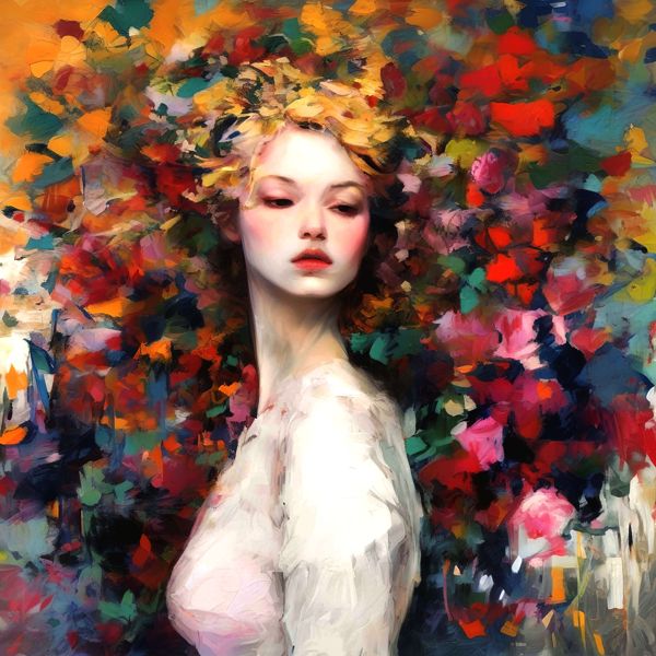 最初の商品画像がポスターの全体図です．2 番めの商品画像として中央部分の拡大図をのせています． 【GPT5/4o による解説】 (正確でない場合がありますので，ご注意ください.) この絵は，印象派やポスト印象派の影響を受けた作品のように見え...