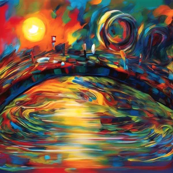 最初の商品画像がポスターの全体図です．2 番めの商品画像として中央部分の拡大図をのせています． 【GPT5/4o による解説】 (正確でない場合がありますので，ご注意ください.) この絵は，印象派やポスト印象派の影響を受けた作品のように見え...