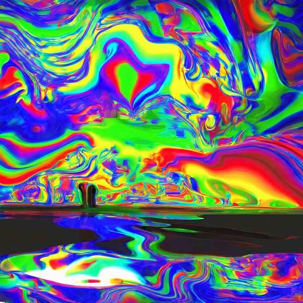 最初の商品画像がポスターの全体図です．2 番めの商品画像として中央部分の拡大図をのせています． 【GPT5/4o による解説】 (正確でない場合がありますので，ご注意ください.) この絵は，サイケデリックアートの影響を強く受けた作品です． ...