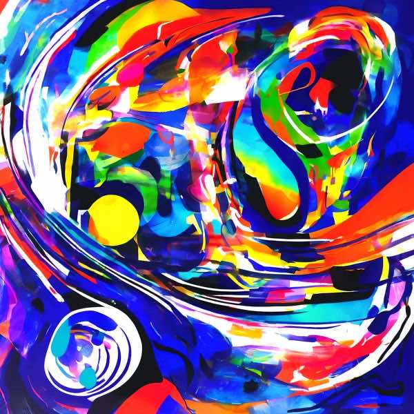 最初の商品画像がポスターの全体図です．2 番めの商品画像として中央部分の拡大図をのせています． 【GPT5/4o による解説】 (正確でない場合がありますので，ご注意ください.) 最初に目を奪うのは，深いウルトラマリンを舞台に，電光のように...