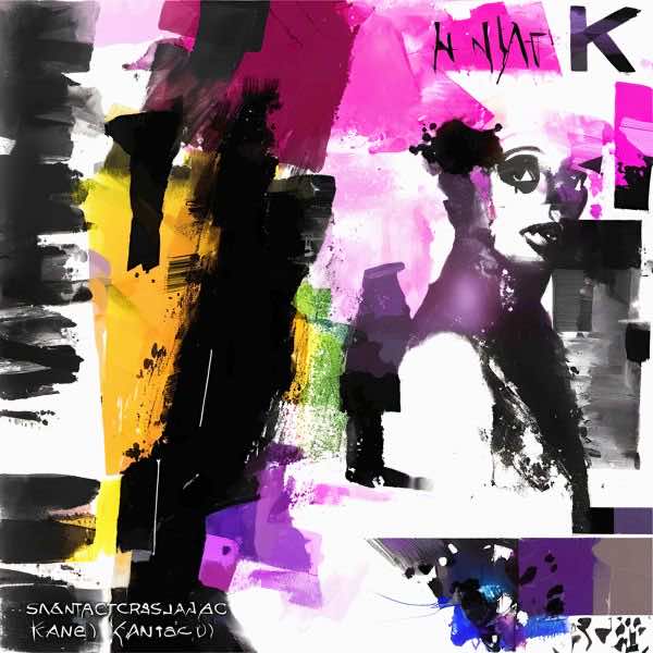 最初の商品画像がポスターの全体図です．2 番めの商品画像として中央部分の拡大図をのせています． 【GPT5/4o による解説】 (正確でない場合がありますので，ご注意ください.) 白地に走る黒の太い帯と，にじむピンクがぶつかる中央部は，即興...