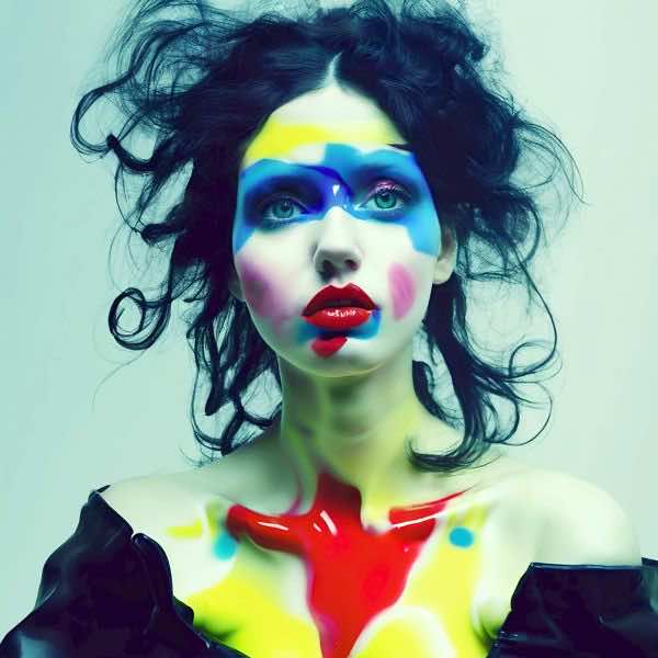 最初の商品画像がポスターの全体図です．2 番めの商品画像として中央部分の拡大図をのせています． 【GPT5/4o による解説】 (正確でない場合がありますので，ご注意ください.) この絵は，ポップアートやシュルレアリスムの影響を受けた作品の...