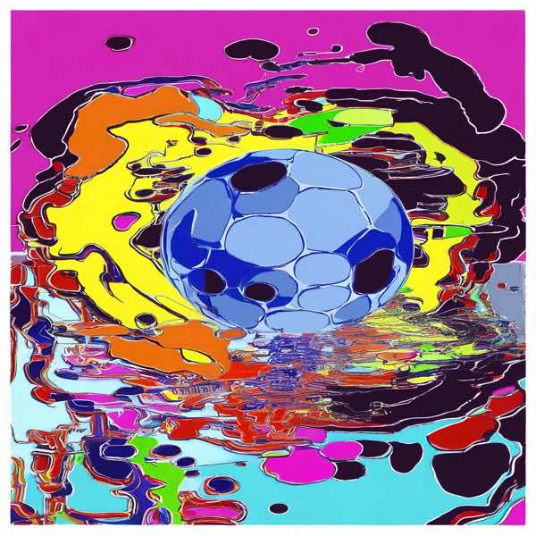 最初の商品画像がポスターの全体図です．2 番めの商品画像として中央部分の拡大図をのせています． 【GPT5/4o による解説】 (正確でない場合がありますので，ご注意ください.) この絵は，ポップアートやサイケデリックアートの影響を受けてい...