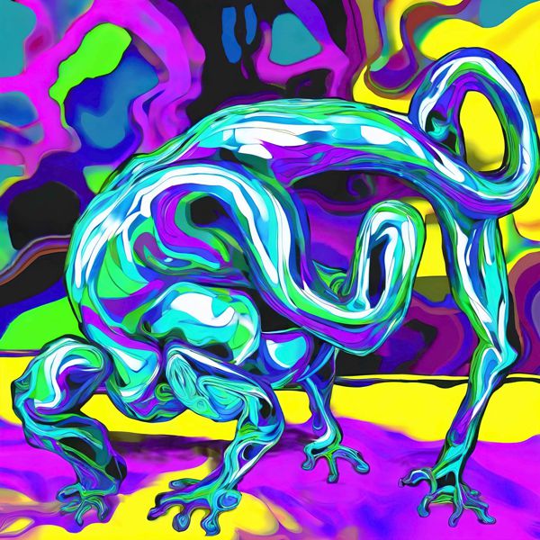 最初の商品画像がポスターの全体図です．2 番めの商品画像として中央部分の拡大図をのせています． 【GPT5/4o による解説】 (正確でない場合がありますので，ご注意ください.) この絵は，サイケデリックアートの影響を強く受けた作品です． ...