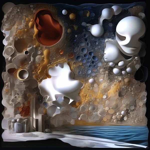 カナブストラクuド風ですが絵画ではありません．AI が理解した「カナブストラクuド風」の表現になっています．最初の商品画像がポスターの全体図です．2 番めの商品画像として中央部分の拡大図をのせています． 【購入方法・サイズなどについて】 サ...