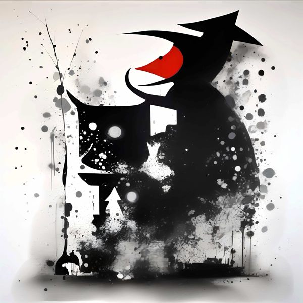 カナブストラクuド風ですが絵画ではありません．AI が理解した「カナブストラクuド風」の表現になっています．最初の商品画像がポスターの全体図です．2 番めの商品画像として中央部分の拡大図をのせています． 【購入方法・サイズなどについて】 サ...