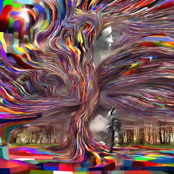 最初の商品画像がポスターの全体図です．2 番めの商品画像として中央部分の拡大図をのせています． 【GPT5/4o による解説】 (正確でない場合がありますので，ご注意ください.) この絵は，色彩の豊かさと動きのある構成が特徴的です． 中心に...