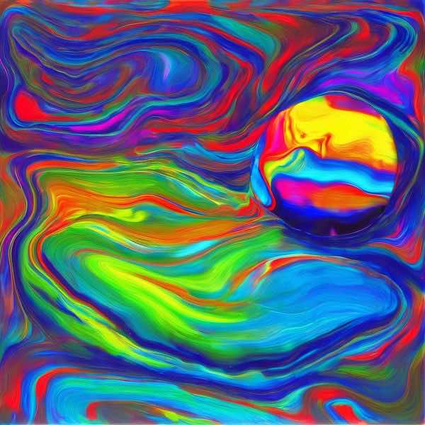 最初の商品画像がポスターの全体図です．2 番めの商品画像として中央部分の拡大図をのせています． 【GPT5/4o による解説】 (正確でない場合がありますので，ご注意ください.) 鮮烈な色彩が渦を巻くこの作品は，油彩の筆致を模した流動的な線...