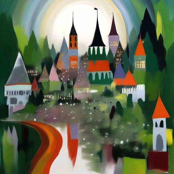 カナブストラクuド風ですが絵画ではありません．AI が理解した「カナブストラクuド風」の表現になっています．最初の商品画像がポスターの全体図です．2 番めの商品画像として中央部分の拡大図をのせています． 【購入方法・サイズなどについて】 サ...