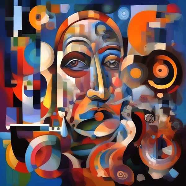 カナブストラクuド風ですが絵画ではありません．AI が理解した「カナブストラクuド風」の表現になっています．最初の商品画像がポスターの全体図です．2 番めの商品画像として中央部分の拡大図をのせています． 【購入方法・サイズなどについて】 サ...