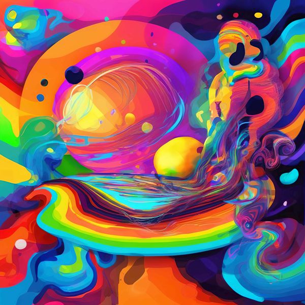 最初の商品画像がポスターの全体図です．2 番めの商品画像として中央部分の拡大図をのせています． 【GPT5/4o による解説】 (正確でない場合がありますので，ご注意ください.) 鮮烈な原色が層状に重なり合い，有機的な線が画面を蛇行する本作...