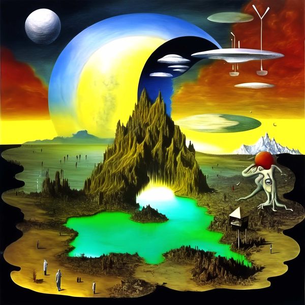 最初の商品画像がポスターの全体図です．2 番めの商品画像として中央部分の拡大図をのせています． 【GPT5/4o による解説】 (正確でない場合がありますので，ご注意ください.) この作品は，中央に尖峰がそびえ立ち，鮮やかなエメラルドの湖が...