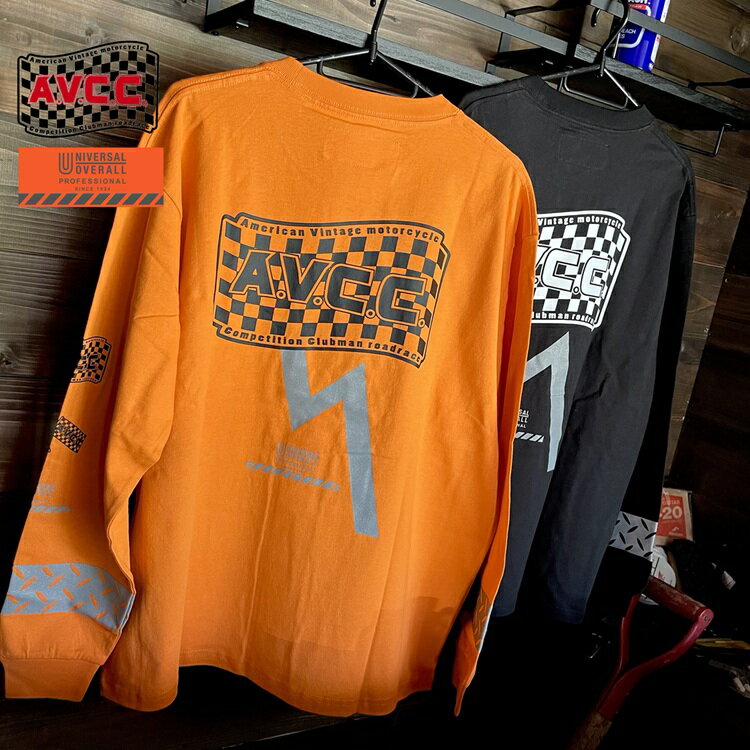 ■A.V.C.C.×UNIVERSAL OVERALL PROFESSIONAL ユニバーサルオーバーオール プロフェッショナル T-SHIRT L/S ロングスリーブ Tシャツ UO2511202AV ■サイズ：S〜2XL S：着丈63c...