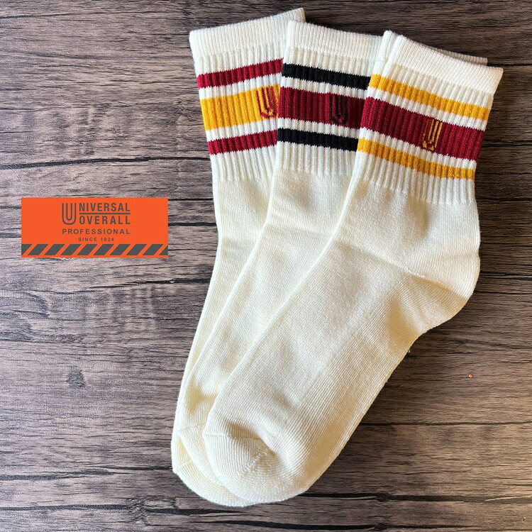■UNIVERSAL OVERALL PROFESSIONAL ユニバーサルオーバーオール プロフェッショナル UN-203 クォーターソックス3P ■特徴 クォーターソックス 底パイル サイズ：25～27cm ■素材 ポリエステル、綿、そ...