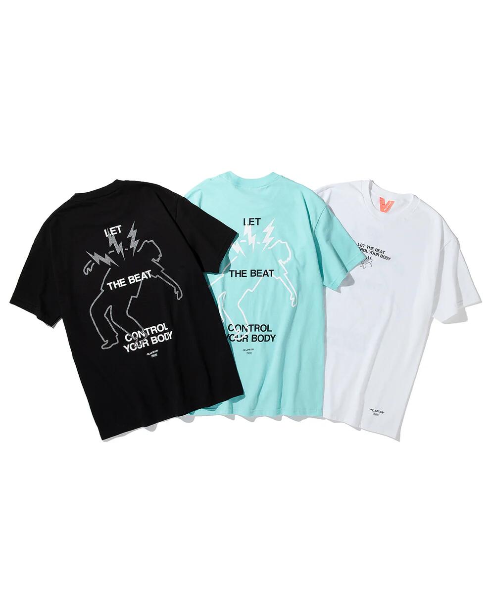 FLATLUX フラットラックス Impulse Tee Tシャツ メンズ レディース リフレクター USコットン 半袖 ストリート 大きいサイズ Let The Beat Control Your Body - ビートに身を委ねろ。ざらっ...