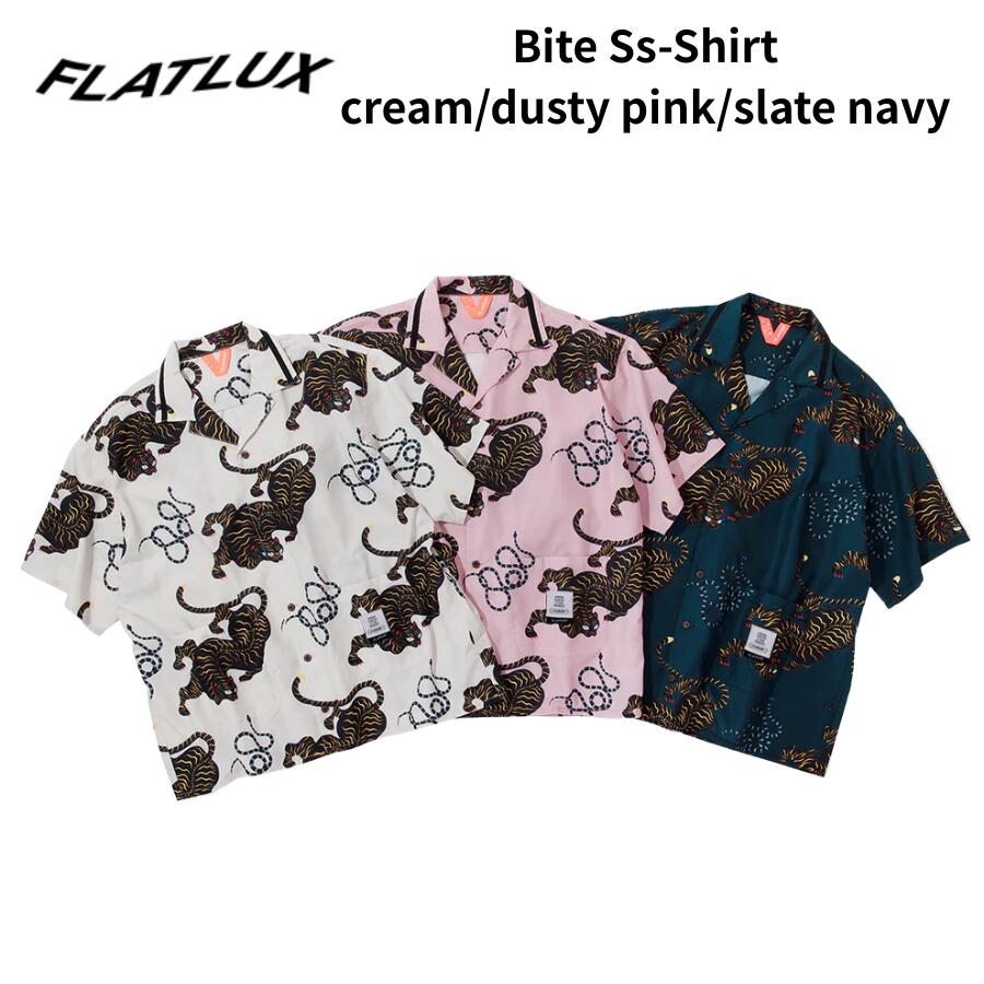 FLATLUX シャツ Bite S/S Shirt フラットラックス 半袖 開襟シャツ メンズ 総柄 シャツ オープンカラー ワイドシルエット ストリート アート グラフィック 春夏 妖艶なグラフィックが主役。着るアートシャツ FLATL...