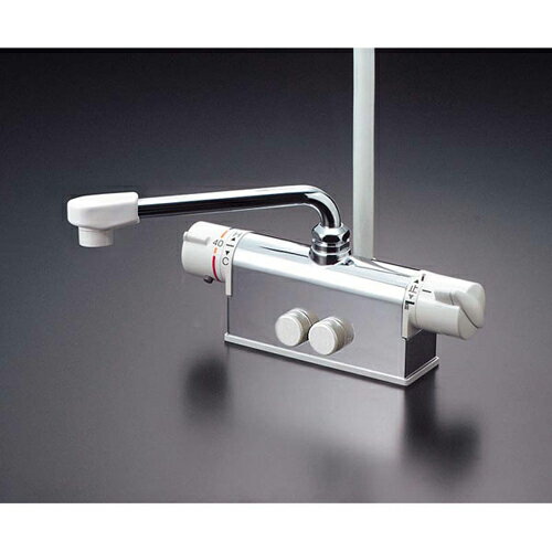 ●浴び心地のいい快適節水シャワー。 ●デッキ形サーモスタット式シャワー。 ●水栓の表面が熱くならない様に、空気層または水層で内部の混合水を覆い、思わず触れても安心設計になっています。 ●サーモスタット式水栓で、希望する温度を設定すれば、湯温...