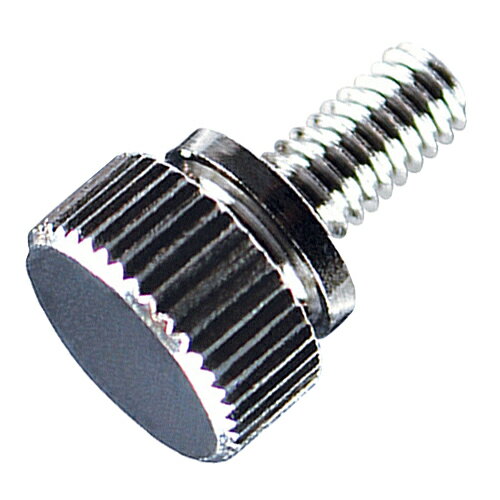 手で回しやすいように、首下に段の付いたネジです。 ●【用途】保護板等の取付。【機能・特徴】頭部周辺には回しやすいように、滑り止めのローレット加工がされています。美しいシルバーのニッケルメッキ処理が施してあります。【材質】 ●真鍮。 ●パーツ...